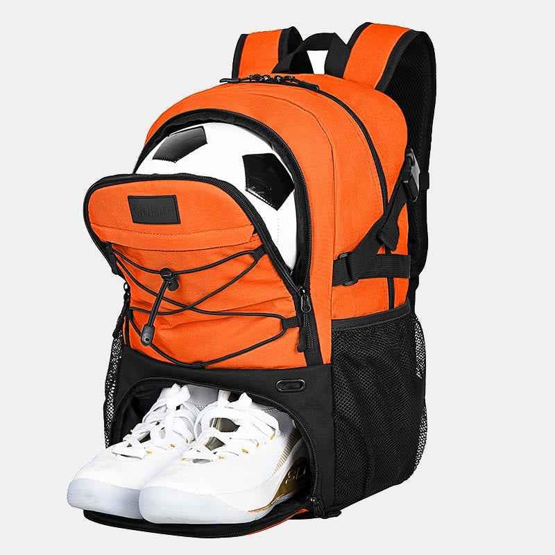 Large Basketball Backpack Sports Bag with Ball Holder Shoes Compartmen ...